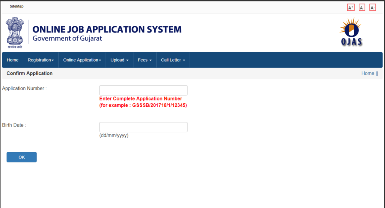 How to apply online on OJAS website